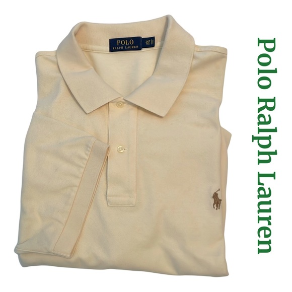 Polo Ralph Lauren | Shirts | Polo By Ralph Lauren Cream Polo Shirt ...